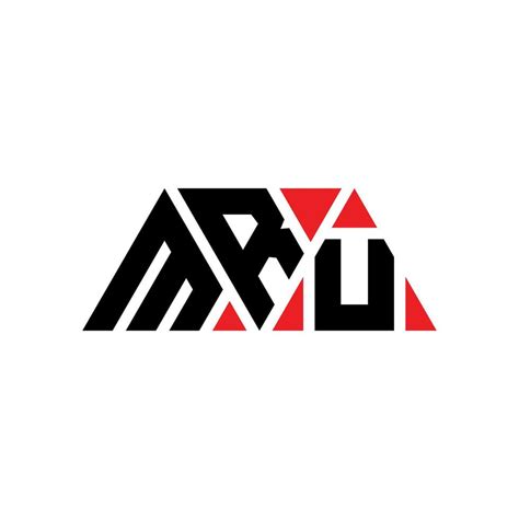 MRU Triangle Letter Logo Design With Triangle Shape MRU Triangle Logo