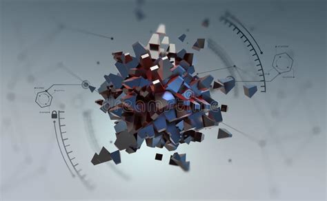 Future Processor Quantum Cpu In The Nanotech Computer Network Stock