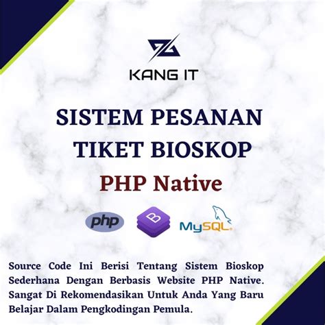 jual source code sistem informasi bioskop pemesanan tiket berbasis