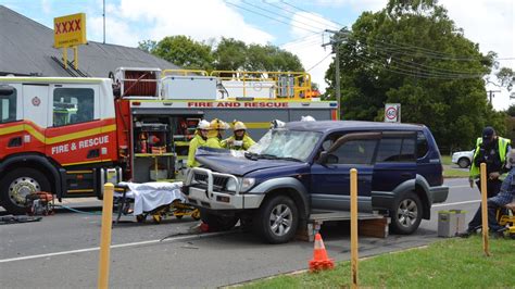 Firefighters Free Woman Trapped After Two Vehicle Crash The Courier Mail