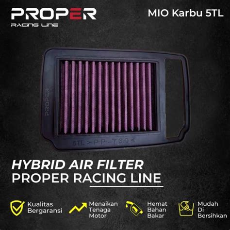 Air Filter Saringan Udara Proper Racing Line YAMAHA MIO SPORTY MIO SMILE CARBU 5TL KARBU