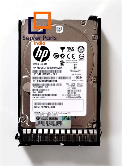 Hp 300gb Sas Hdd 6g 2 5 Server Parts India