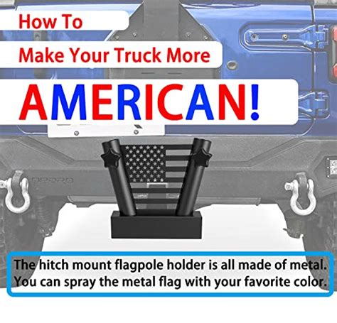 Juyeer Truck Flag Pole Mount Hitch Flag Pole Holder Heavy Duty Flag
