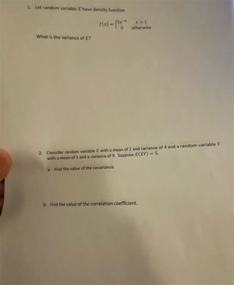 solved 1 let random variable x have density function f x