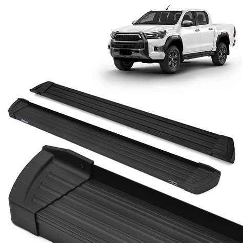 Estribo Slim Hilux 2016 Cabine Dupla Preto Front Acessórios