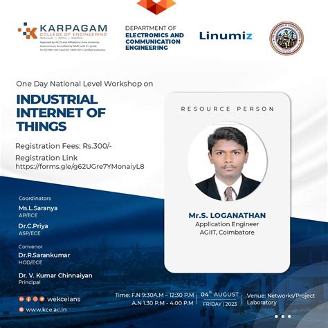 Industrial Internet Of Things 2023 Karpagam College Of Engineering
