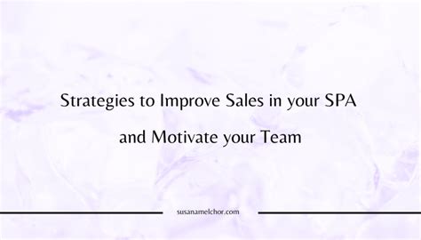 Strategies To Improve Sales In Your Spa