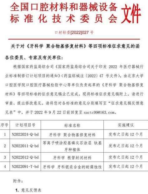 转发关于对《牙科学 聚合物基修复材料》等四项标准征求意见的函 知乎