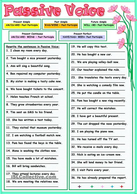 Passive Voice Hellip English Grammar Worksheets Teaching English Passive Voice Hellip English Grammar Worksheets Teaching English