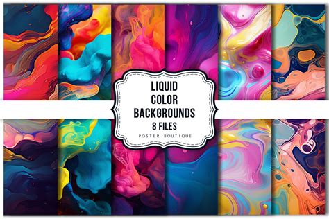 Liquid Color Backgrounds Pack Graphic By Poster Boutique · Creative Fabrica
