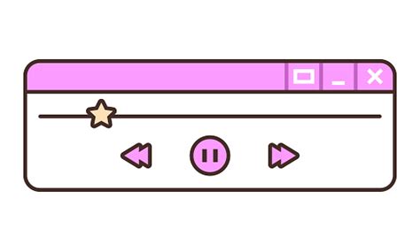 vector retro video player window nostalgic ui retro vaporwave computer