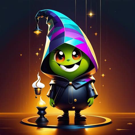 Premium Photo A Cartoon Character Dressed In A Witch Costume