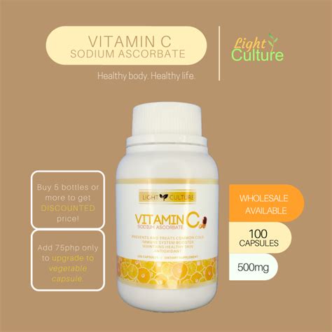Sodium Ascorbate Vitamin C 100caps 600mg Lazada Ph