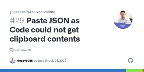 Paste Json As Code Could Not Get Clipboard Contents · Issue 29