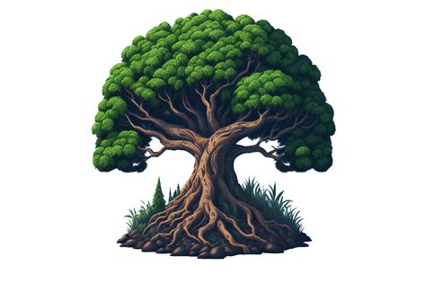 Bonsai Tree Transparent PNG Illustration Gráfico por srempire