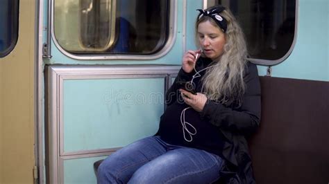 A Pregnant Woman Fell Asleep On A Subway Train Old Subway Train Car