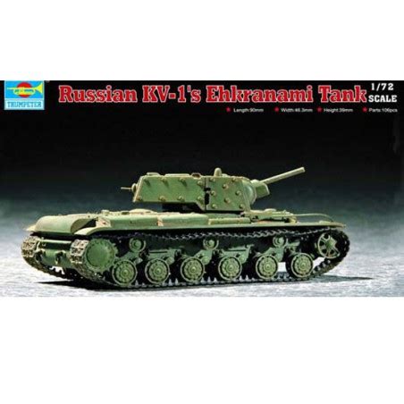 SOVIET KV 1S EHKRANAMI Plastic Plastic Model Scientific MHD