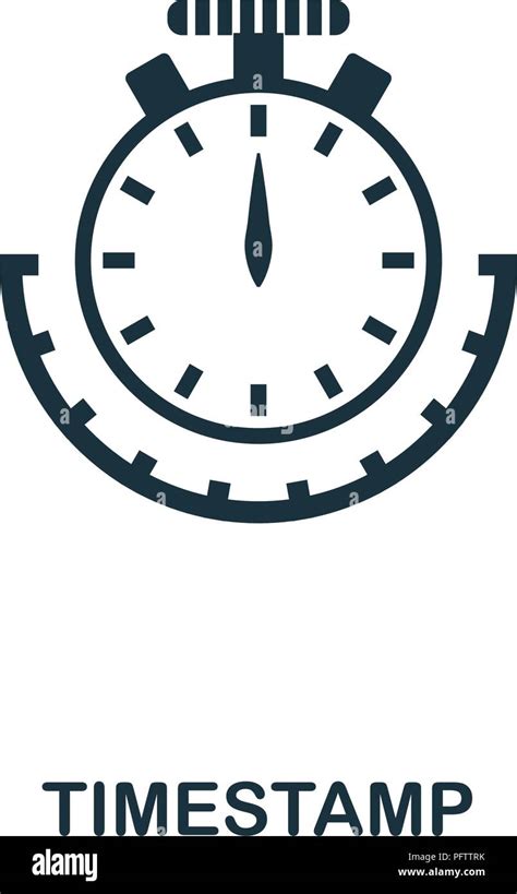 Timestamp Icon Monochrome Style Design From Crypto Currency Collection Ui Pixel Perfect