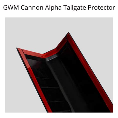 Gwm Cannon Alpha Tailgate Upper Guard Plate Protective Cover Pickup Ute