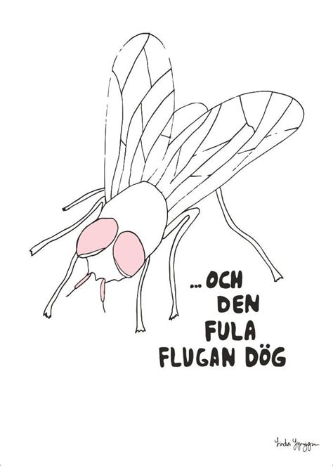 Fula Flugan Poster Färgglada Posters Skaperian