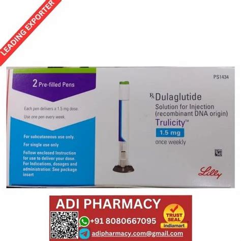 Lilly Trulicity 0 75mg Dulaglutide Injection At ₹ 5500 Box Trulicity Pen Injection In Nagpur