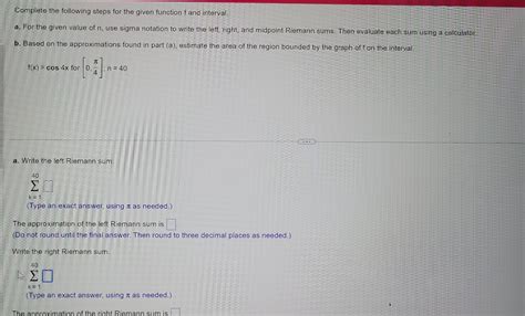 solved complete the following steps for the given function f