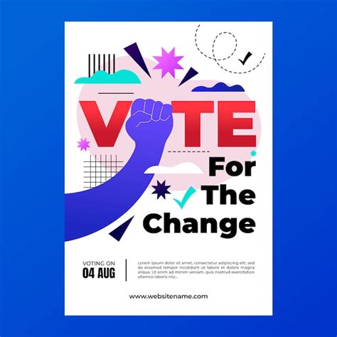 Premium Vector Gradient Election Poster Template