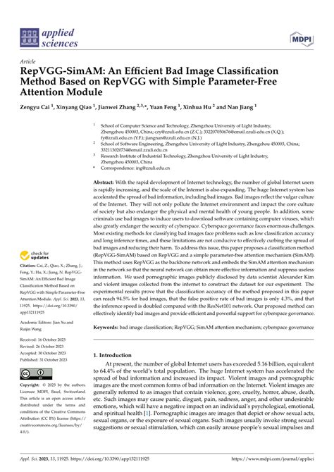 Pdf Repvgg Simam An Efficient Bad Image Classification Method Based