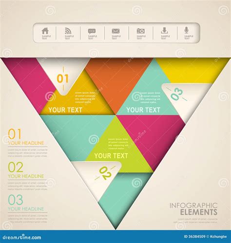 Abstract Triangle Infographics Stock Vector Illustration Of Label Infographic