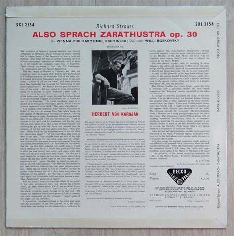 Yahooオークション 極美 英decca Sxl 2154 Ed1 『ツァラトゥストラ