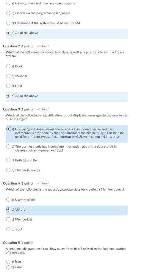 Solved A Develop Class And Interface Specifications B