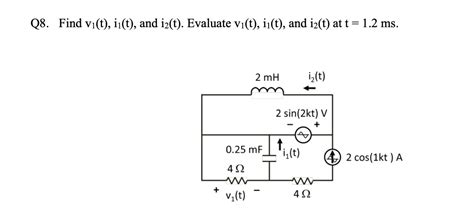 Solved Q Find V T I T And I T Evaluate Chegg