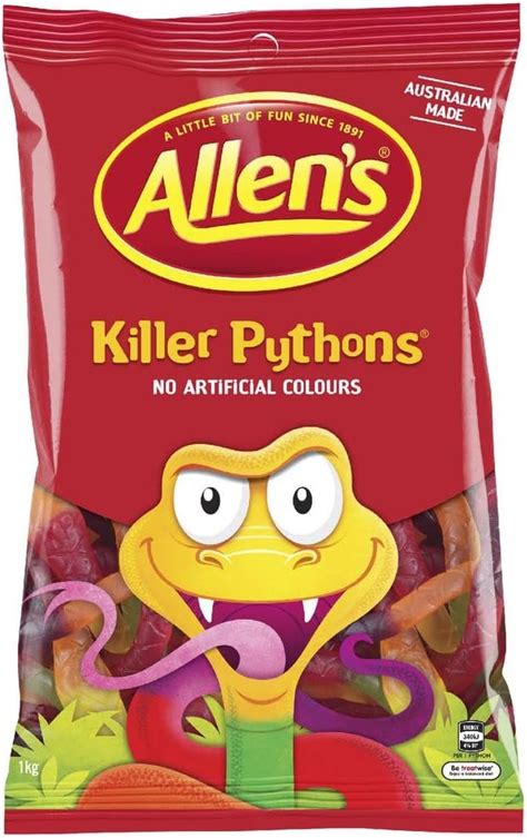Allens Killer Pythons Lollies 1 Kg Au Pantry Food And Drinks