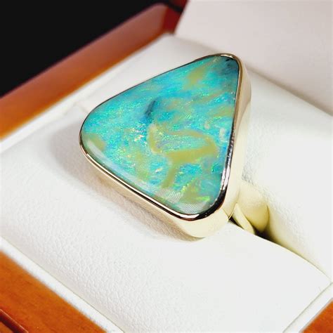 Gold Statement Ring Australian Opal Jewellery Online Store