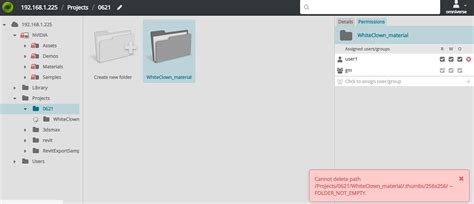 cannot delete the folders from nucleus nucleus nvidia developer forums