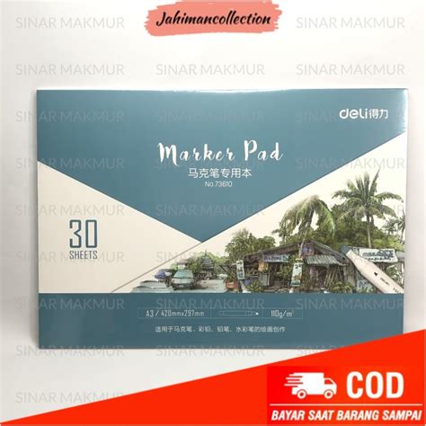 Jual Bisa Cod Marker Pad Drawing Paper Buku Gambar A3 Deli 73610
