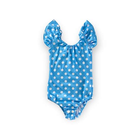 Infant Leotard Blue Dots Fair Twenty One Boutique