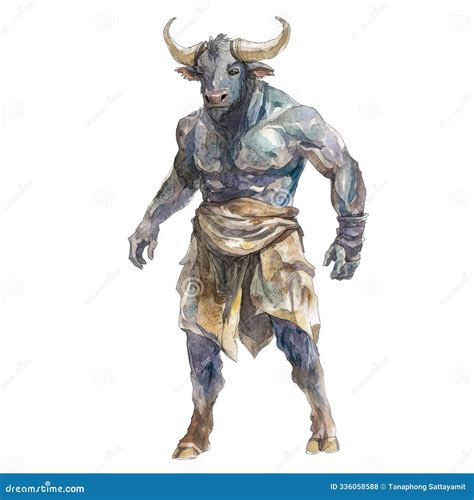 Strong Minotaur Bull Sport Logo Design Vector Illustration