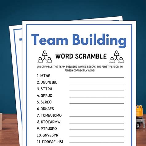 Team Building Games Team Building Word Scramble Team Building Party