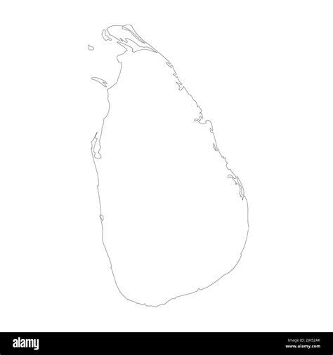 Sri Lanka Vector Country Map Outline Stock Vector Image And Art Alamy