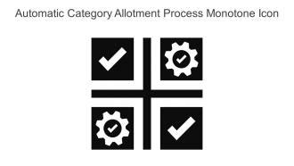 Automatic Category Allotment Process Monotone Icon In Powerpoint Pptx