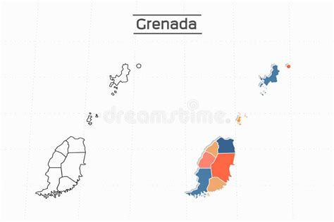 Grenada Map Outline Stock Illustrations 358 Grenada Map Outline Stock