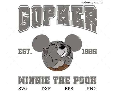 Disney Gopher Winnie The Pooh Svg Dxf Eps Png Files