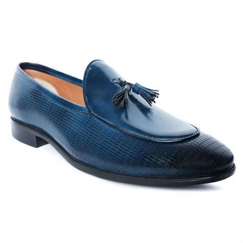 Plain Party Wear Blue Leather Loafer Shoes Slip On Shoe At Rs 499pair