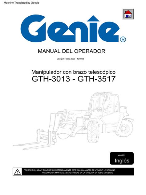 Manual Manipuladora En Español Pdf Motores Secta