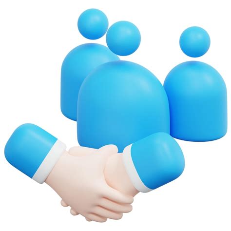 Premium PSD Cooperation 3d Render Icon Illustration