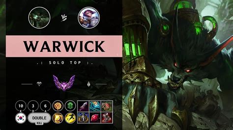 Warwick Top Vs Fiora Kr Master Patch 1410 Youtube