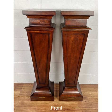 Ethan Allen Neoclassical Pedestal Plant Stand Pair Chairish