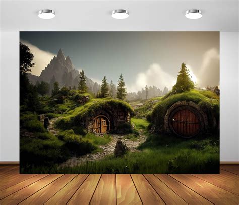 Amazon BELECO 7x5ft Fabric Hobbit Cave Backdrop For Photography Matamata Rural Hobbit
