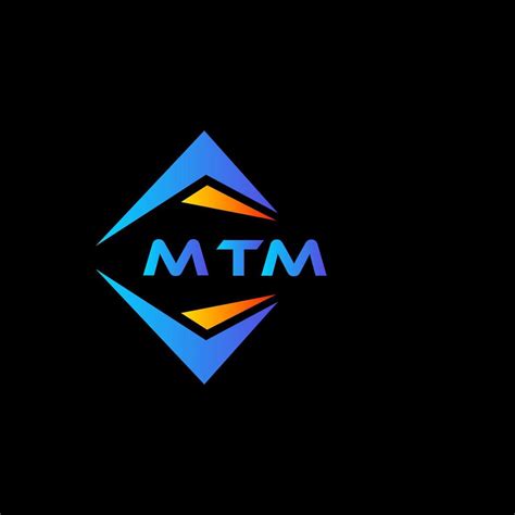 Mtm Abstract Technology Logo Design On Black Background Mtm Creative